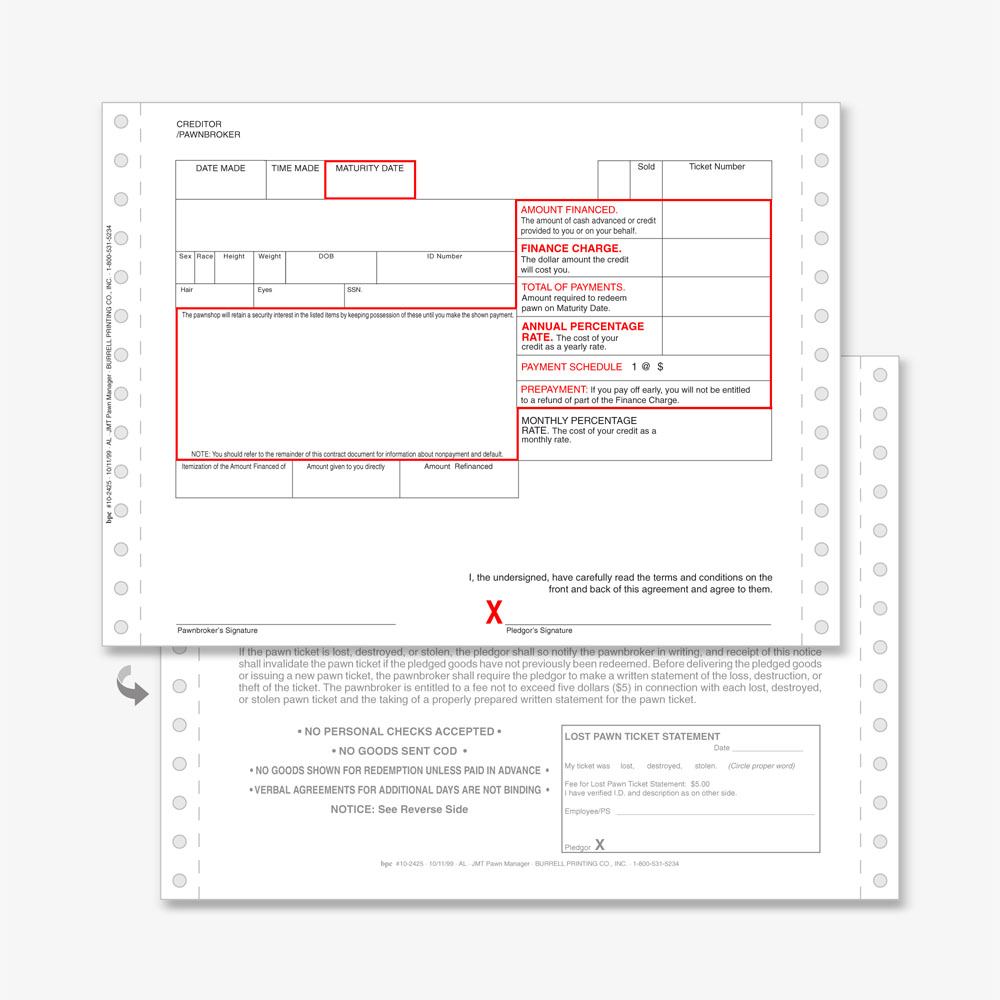 Home Pawn Pawn Contracts Mississippi Continuous Pawn Ticket – JMT ...